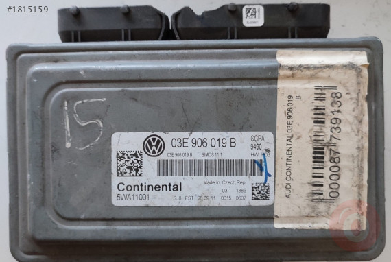 03e906019b 5wa11001 Sımos11.1 Vw Polo 1.2 Motor Beyni otocikma.com' da ...