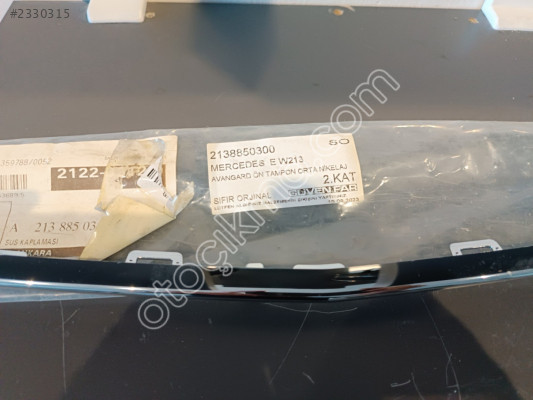 MERCEDES E W213 AVANGARTE ÖN TAMPON ORTA NİKELAJ 2138850300 Çıkma Yedek ...
