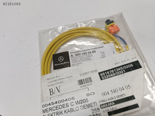 Mercedes C W205 W213 W222 Elektrik Kablo Demeti 0045400405 S otocikma ...