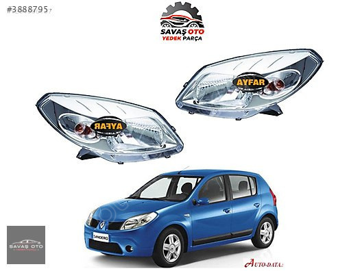 Sandero Ön Far Sağ Sol 2007+ 8200733877 8200733878 Adet Fiyat otocikma ...