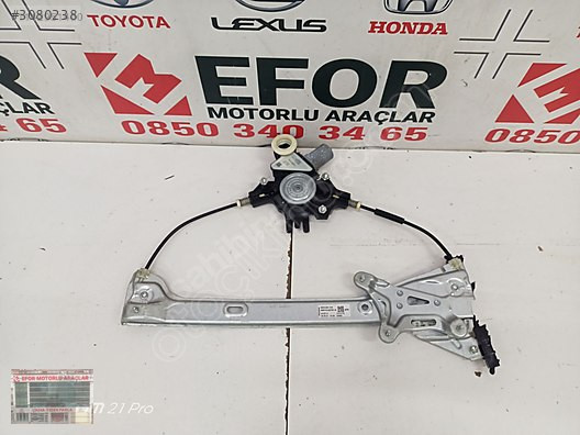 Toyota Corolla Sağ Ön Cam Motoru Çıkma Orijinal Parça 2019-2023 ...